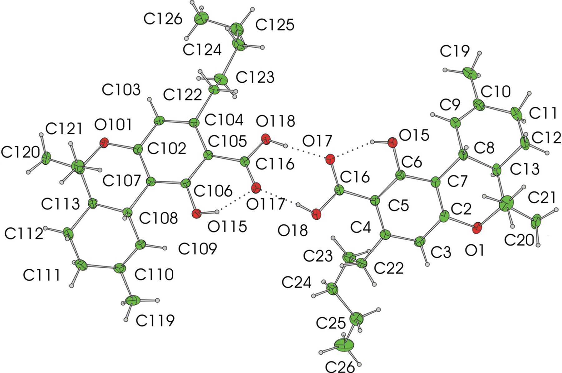 (IUCr) Δ 9 -Tetra­hydro­cannabinolic acid A, the precursor to Δ 9 ...