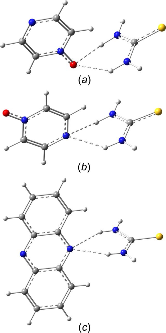 (IUCr) The pattern of bifurcated hydrogen bonds in thio­urea cocrystals ...