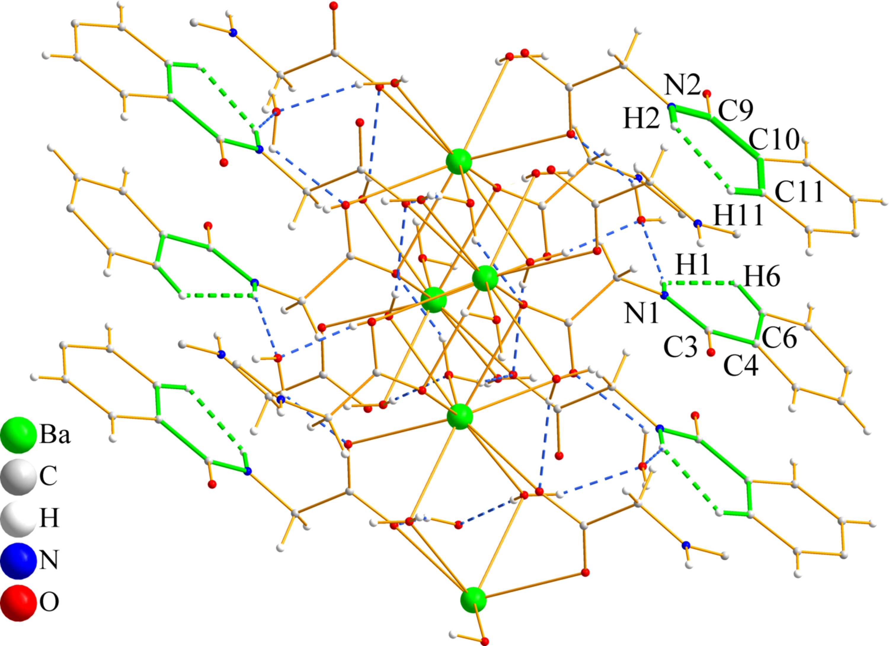 (IUCr) A twofold inter­penetrated three-dimensional barium(II) metal ...