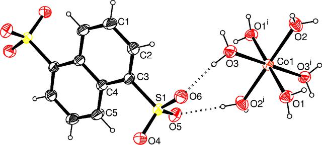 (IUCr) Hexa­aqua­cobalt(II) 1,5-naphthalene­di­sulfonate