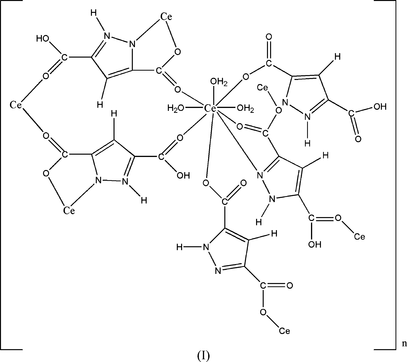 (IUCr) Poly[hexa­aqua­tris(μ3-3-carboxy­pyrazole-5-carboxyl­ato)(3 ...