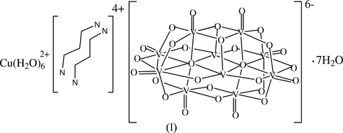 (IUCr) Bis(trimethyl­ene­diammonium) hexa­aqua­copper(II) deca­vanadate ...